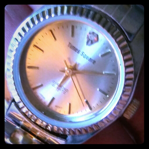 Times Square | Accessories | Vintage Times Square Diamond Twotone Watch ...